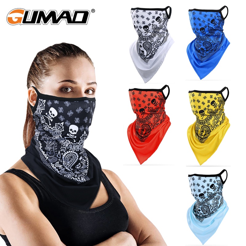 GUMAO Hang Ear Triangle Mask Bicycle Motorcycle Tube Scarf Cycling ...