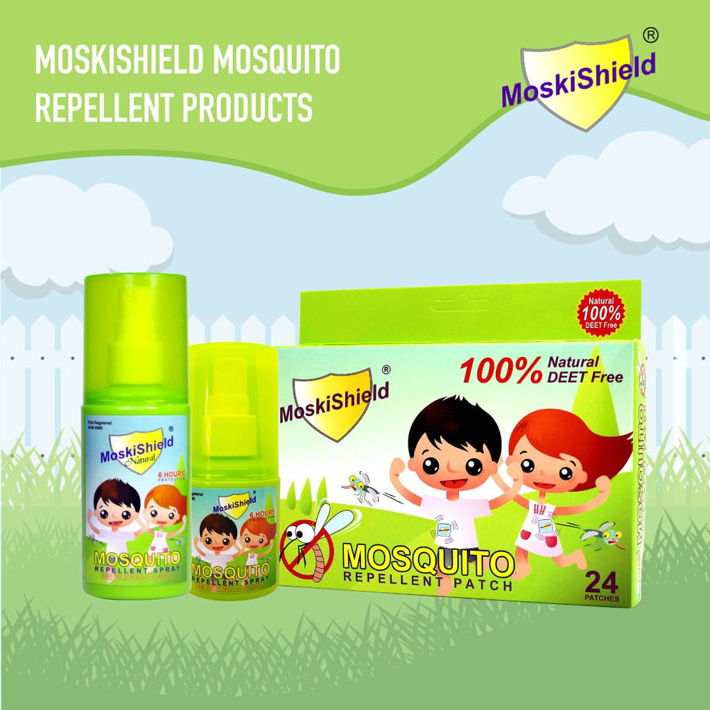 MoskiShield Mosquito Repellent Stick ON Patch Anti Dengue 24 Patches (1 ...