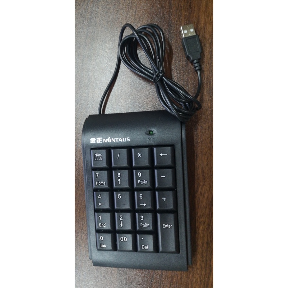 j502 Compact Wired Numeric Keypad USB Number Pad for PC Laptop – BLACK ...