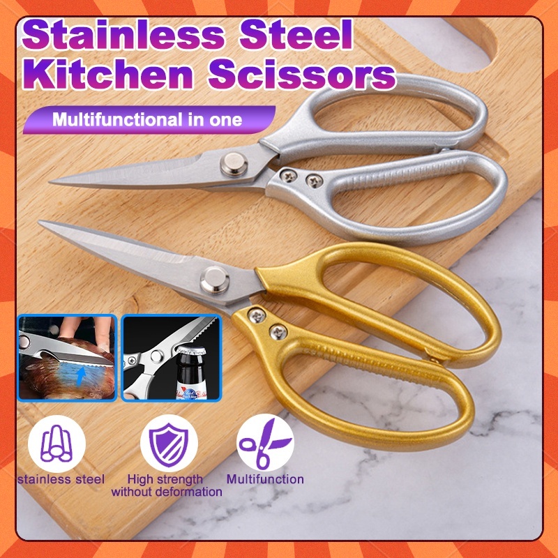 Stainless Steel Scissors Kitchen Multi-function Scissors heavy duty ...