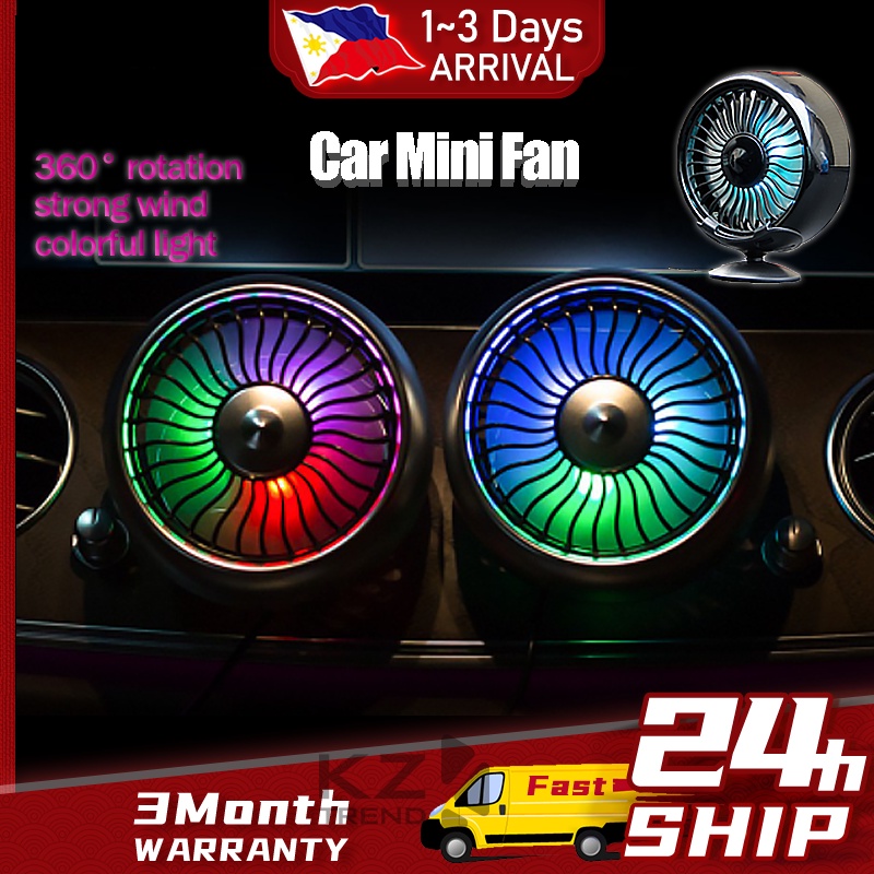 Local Stock USB Mini Car Fans Vehicle Dashboard 3 Speeds Strong Wind ...