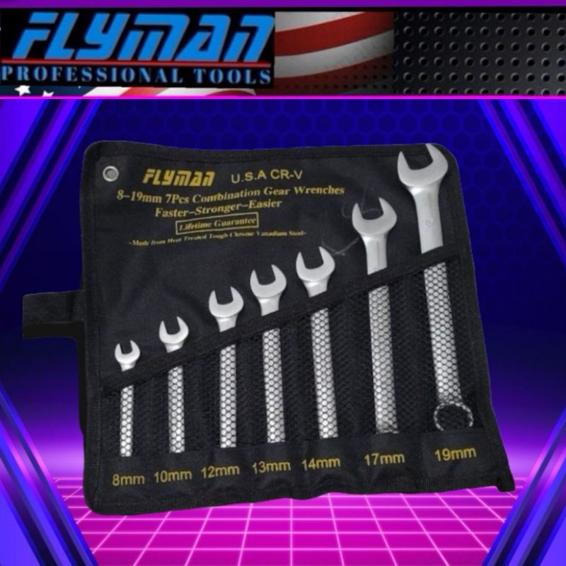 Flyman 7pcs combination wrench set (8mm-19mm) | Shopee Philippines