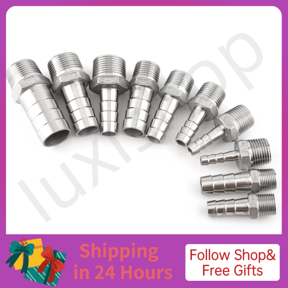 [READY STOCK] Male Thread Hose Pipe Fitting Barb Hose Tail Connector ...