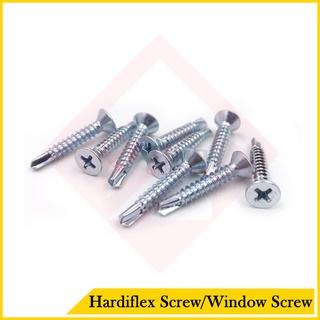(500pcs) Hardiflex Screw Window Screw Flat Screw Flat Head Pan Head ...