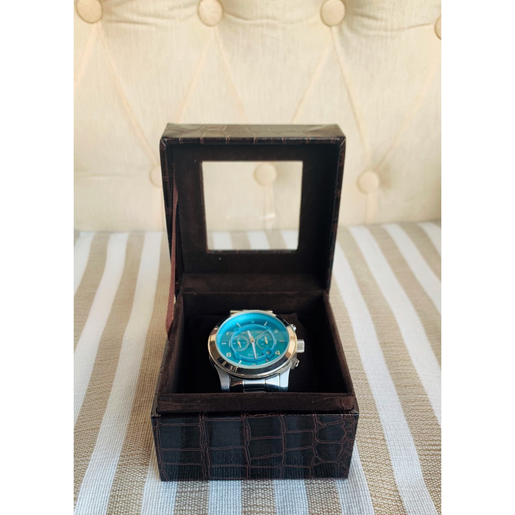 Single Watch Box/Tea Bags Box, Fits Big Watches, Wide Clear Glass ...