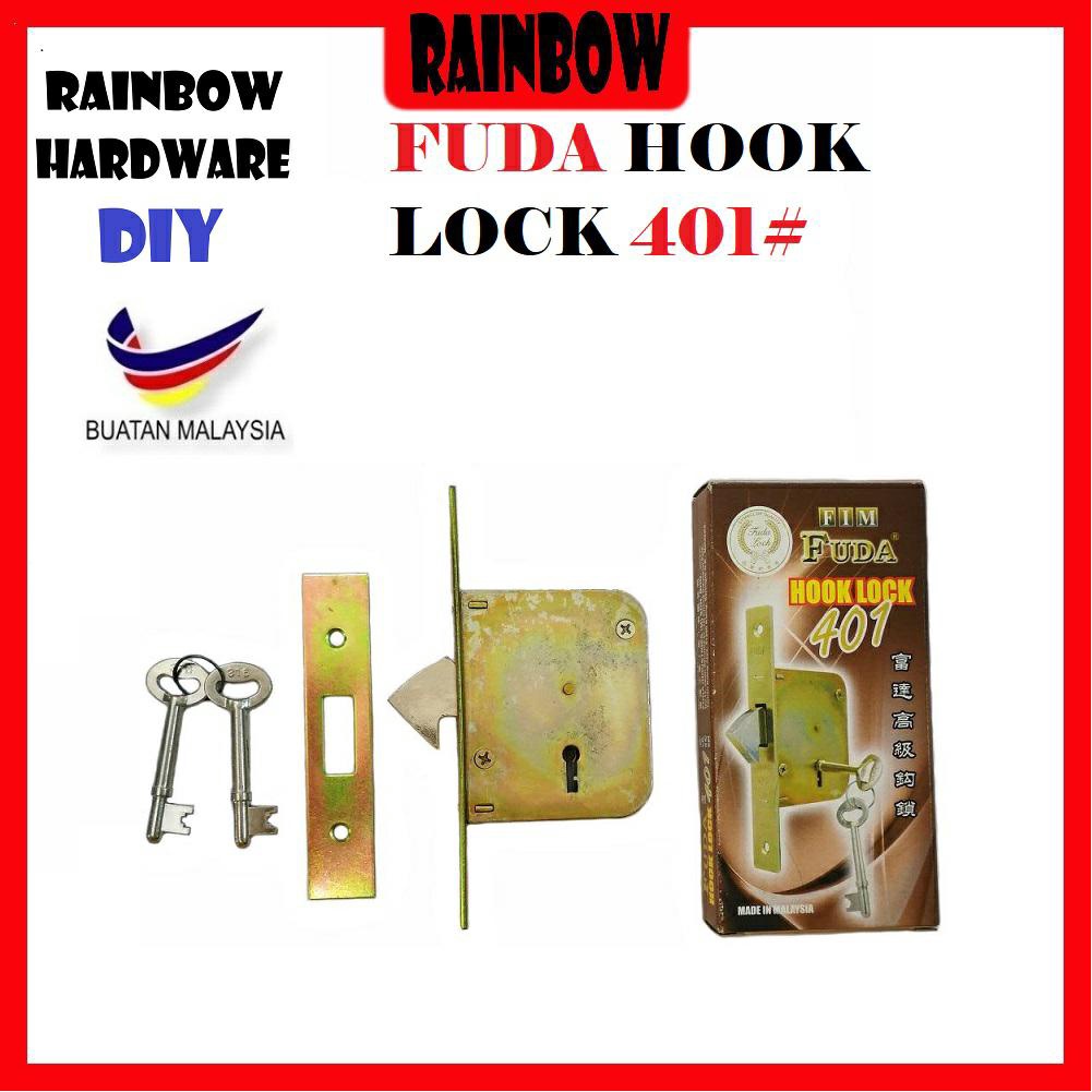 FUDA HOOK LOCK 401 / GATE LOCK / PINTU GATE BESI / 铁门勾锁 / 铁闸锁 | Shopee ...