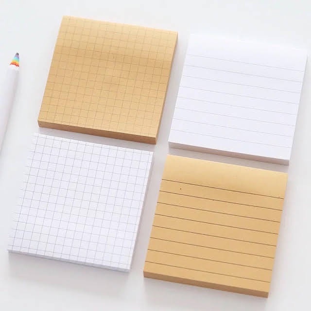 Minimalist Sticky Notes Grid/Lined | Shopee Philippines