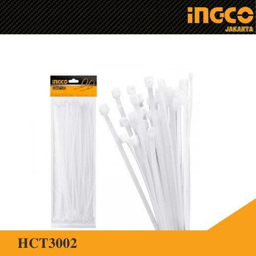 PUTIH Cable Ties INGCO Tie 30cm White 100Pcs Cable Ties INGCO Tie Cable ...