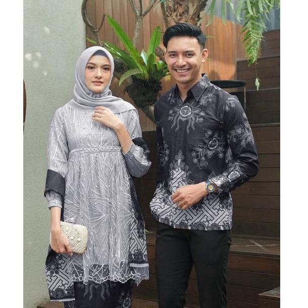 Nnnyb] Batik Couple Modern Kebaya Couple Modern Kebaya Tunic Couple ...
