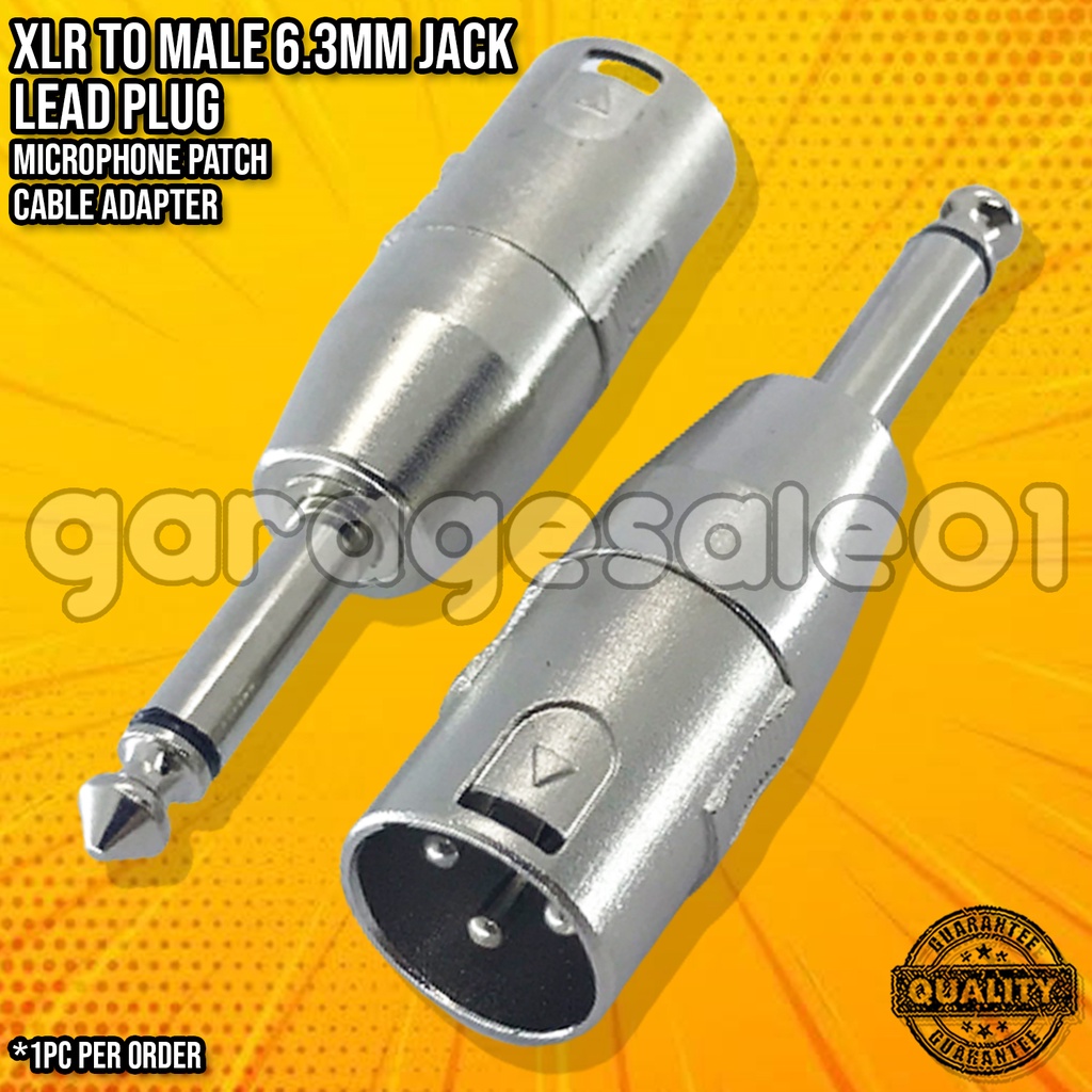 ⚡XLR to Male 6.3mm JACK LEAD PLUG Mic Microphone Patch Cable Adapter⚡ | Shopee Philippines