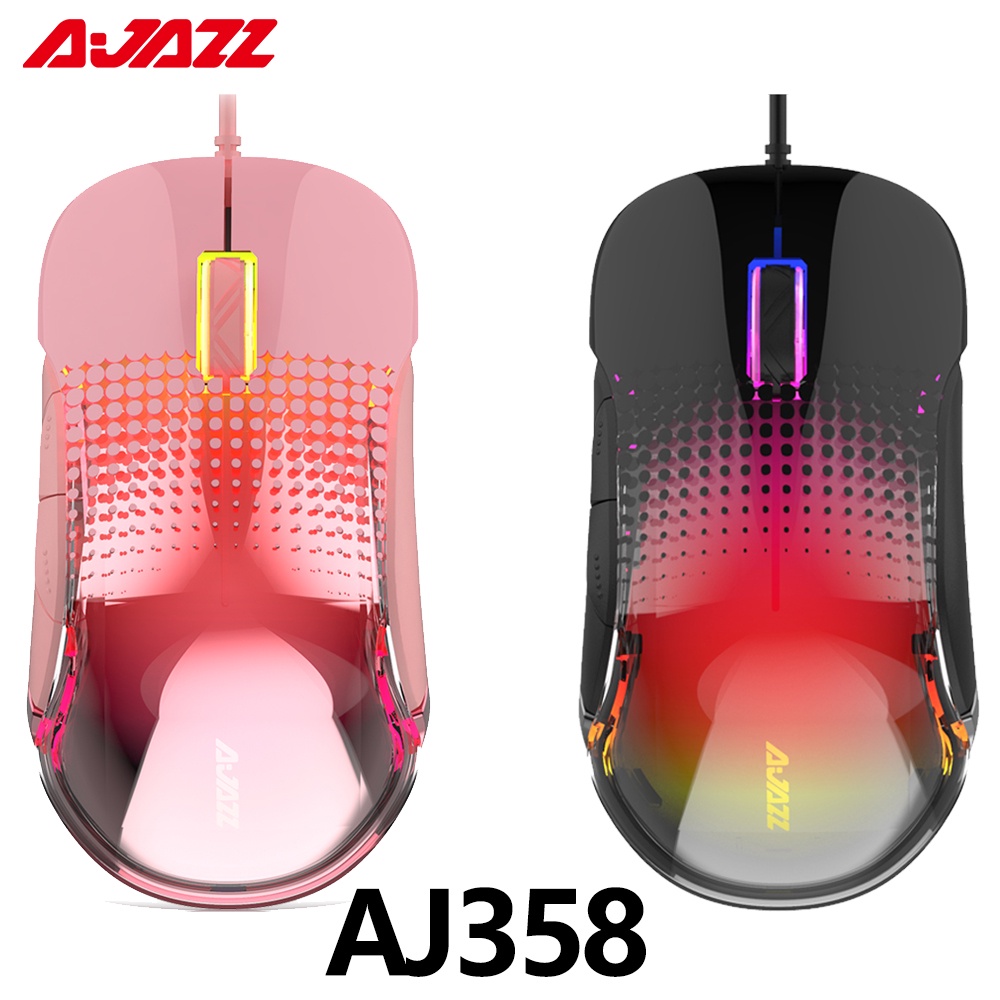AJ358 Ergonomic Wired LED Gaming Mouse RGB Optical Mice with Backlit ...