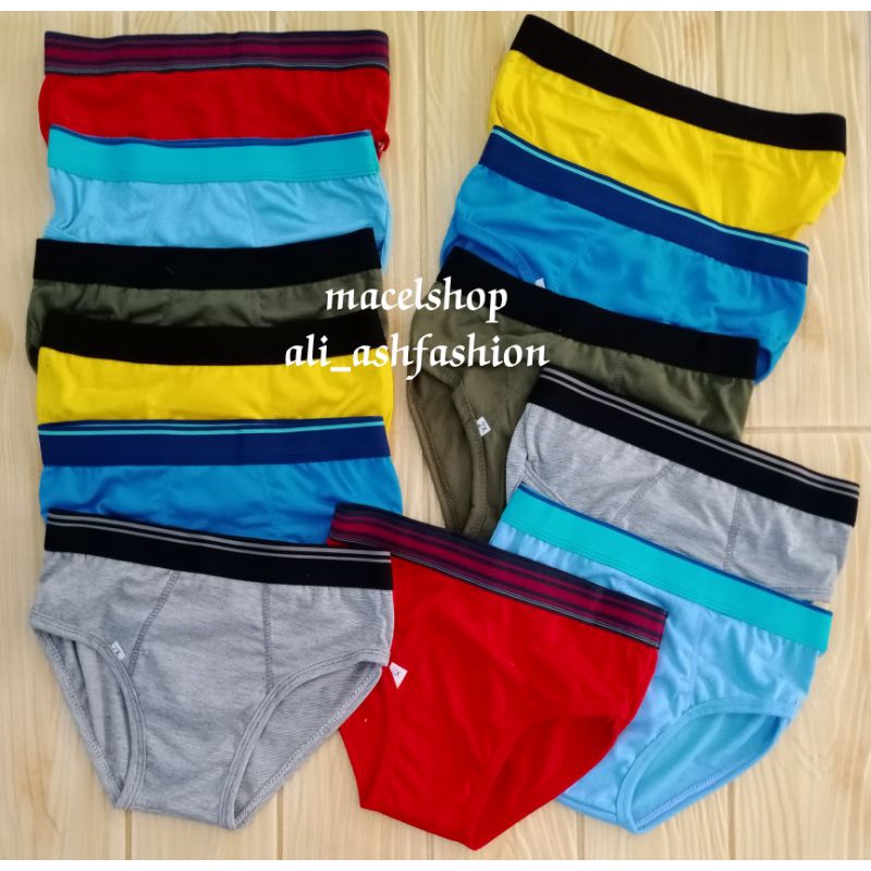 12pcs.Brief Colored for Kids/Boys(5-10years old)cotton brief underwear ...