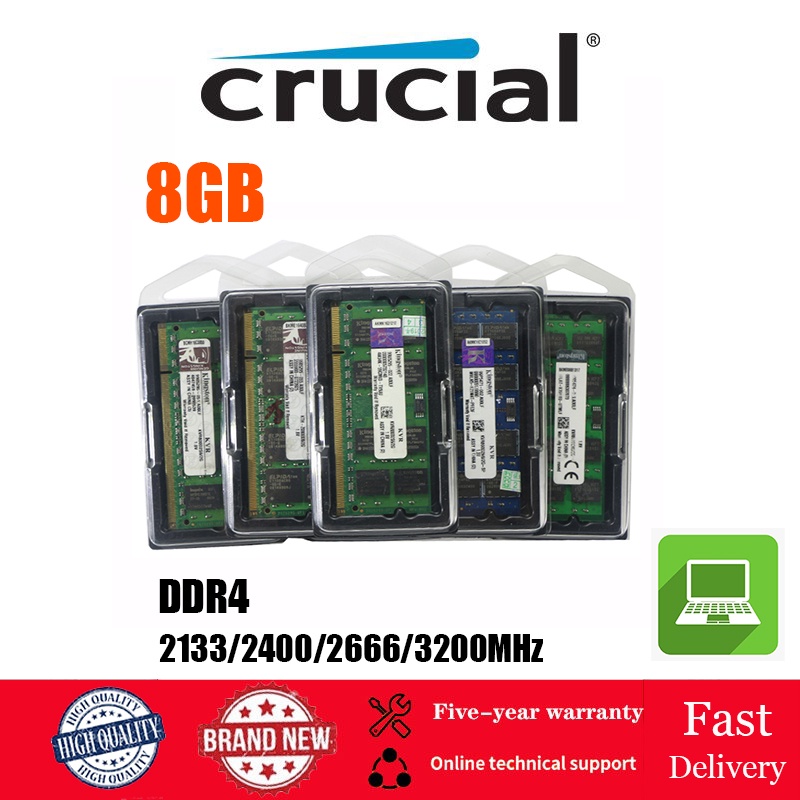 【IN STOCK】 Crucial 8GB Notebook Memory RAM DDR4 SODIMM 2133/2400/2666 ...