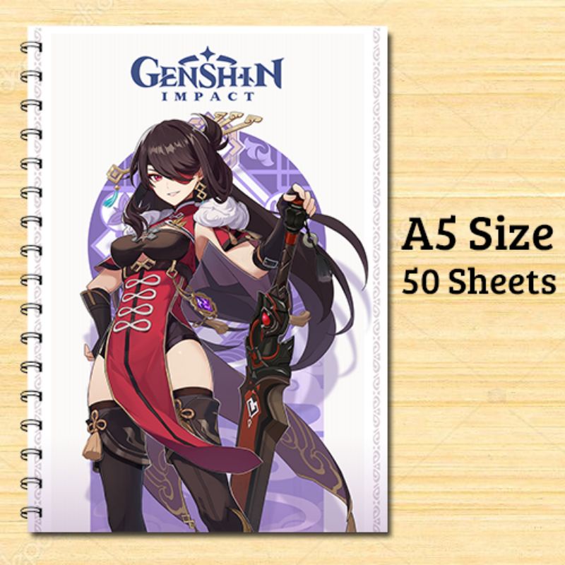 A5 Size Genshin Impact Notebook Electro Element Genshin Notebook ...