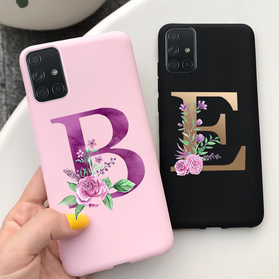 Alphabet Letters Case Samsung Galaxy A71 4G Soft Case Fashion Silicone ...