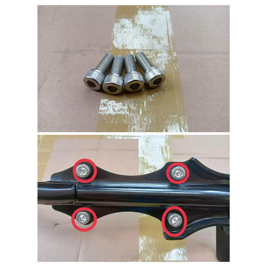 Footrest Bolts Stainless(Wave100/Wave100r/XRM110)(4pcs)(8x20) | Shopee ...