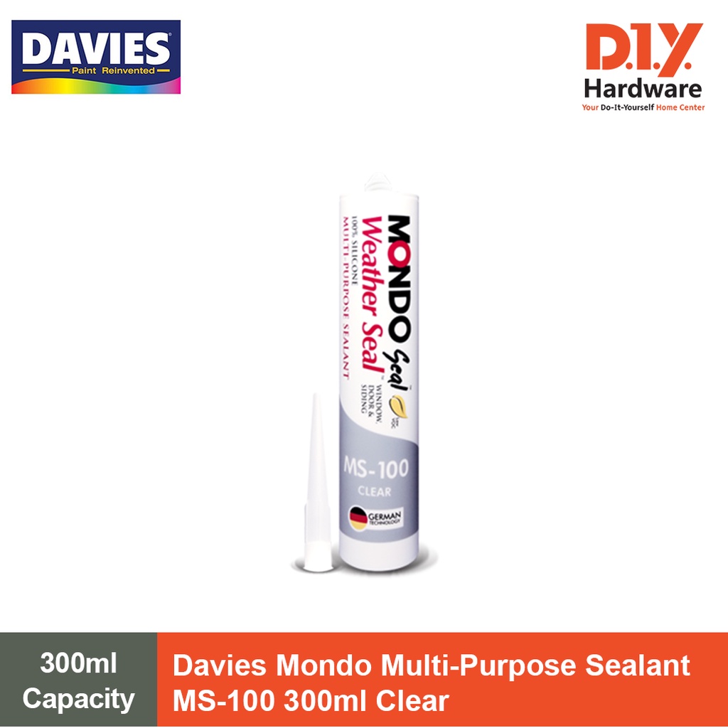 Davies Mondo Multi-Purpose Sealant MS-100 300ml CLEAR | WHITE | Shopee ...
