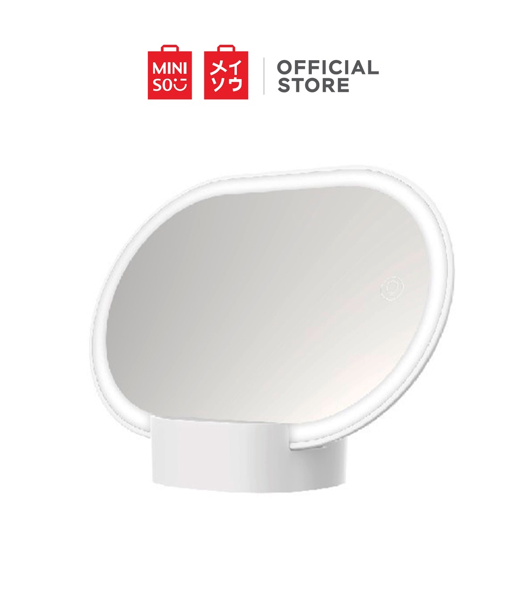 Miniso Rechargeable Led Table Mirror White | Shopee Philippines