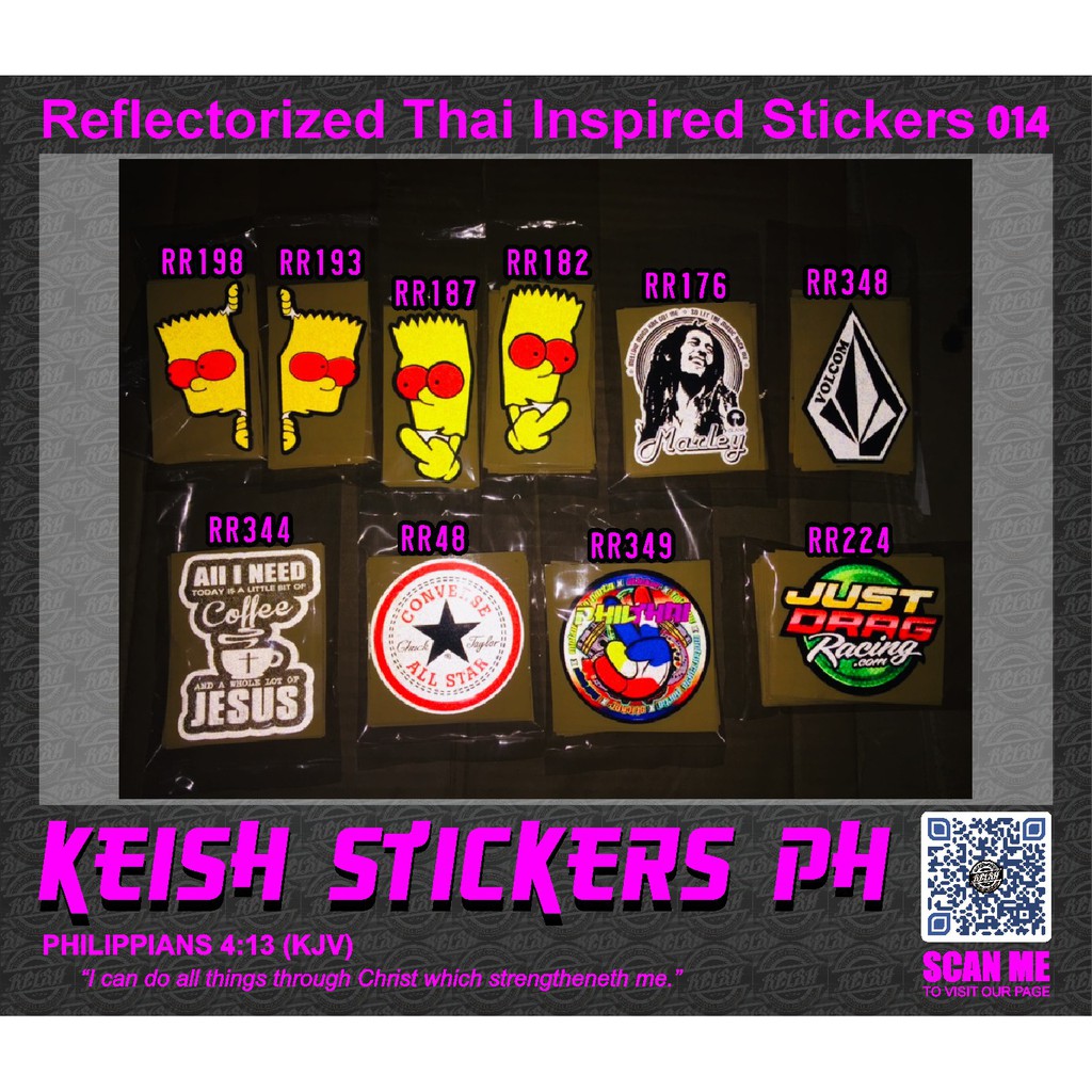 Thai Inspired Reflectorized Stickers 014 | Shopee Philippines