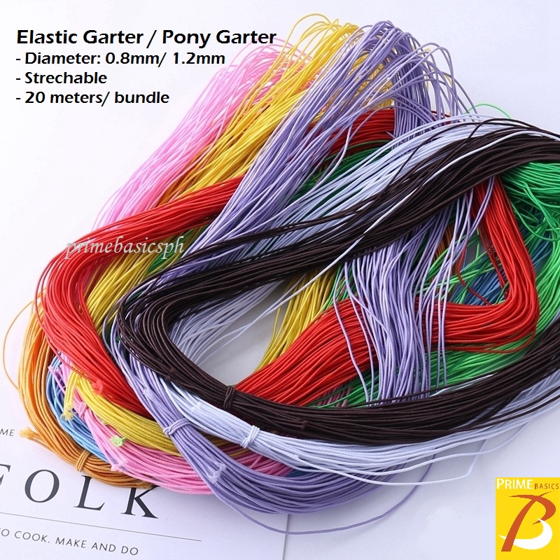 Elastic Garter Pony Colored Stretchable Garter String Cord (0.8-1.2mm ...