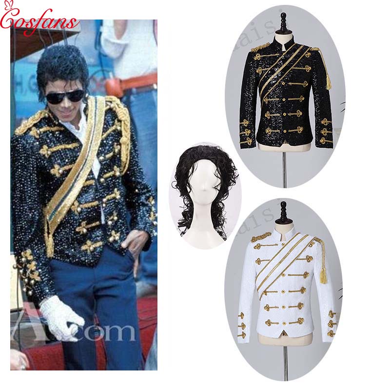 New men's clothing fashion slim MJ Michael Jackson coat dance Sequins ...