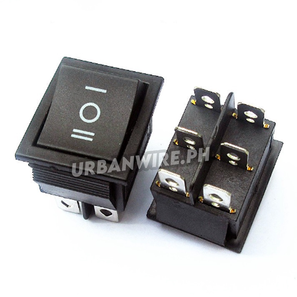 🟦【MANILA STOCK】6 Pin 3 Position ON-OFF-ON Momentary Rocker Switch DPDT ...