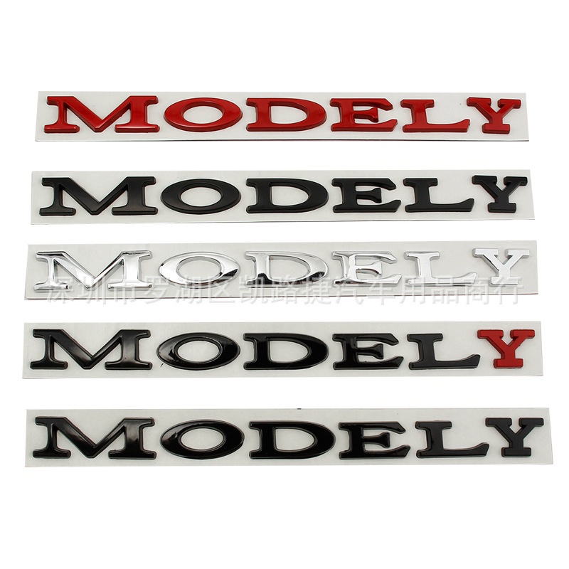 Suitable For TESLA ModelY Car Sticker Metal Logo Model Y Letter Label ...