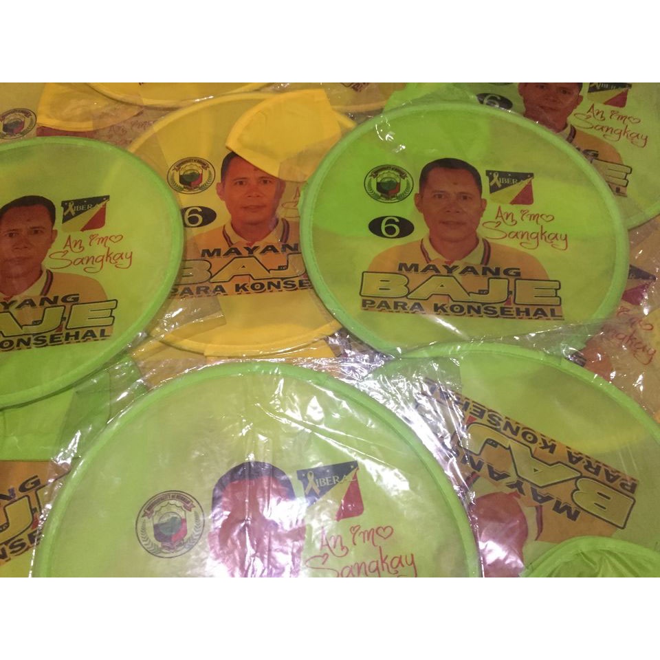 500pcs Round Fan With Print Election Round Fan Foldable fan Foldedn Fan ...