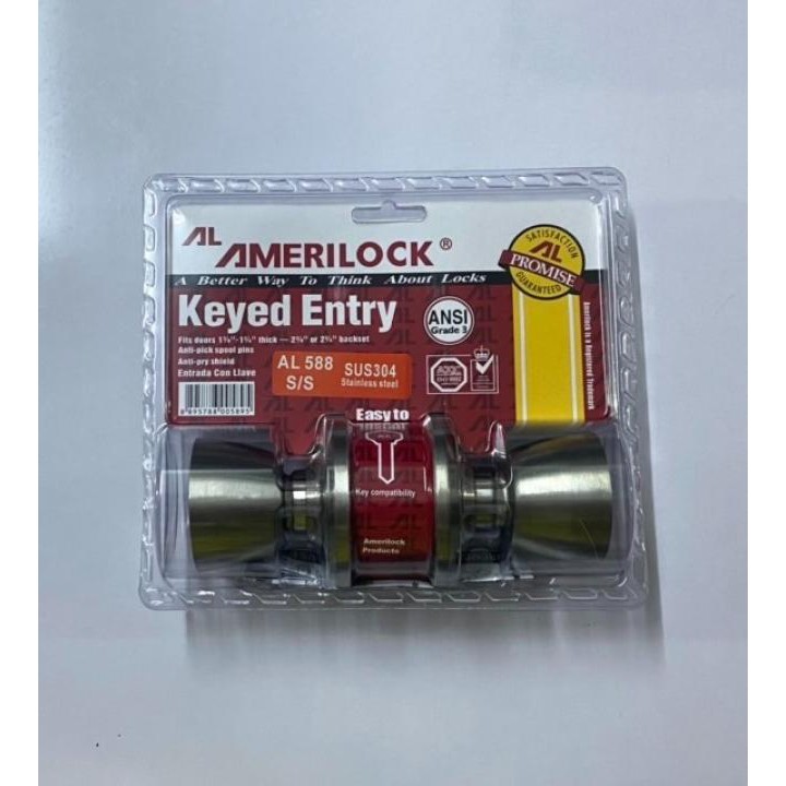 Amerilock Keyed Entry Lockset ( AL 588 ) | Shopee Philippines