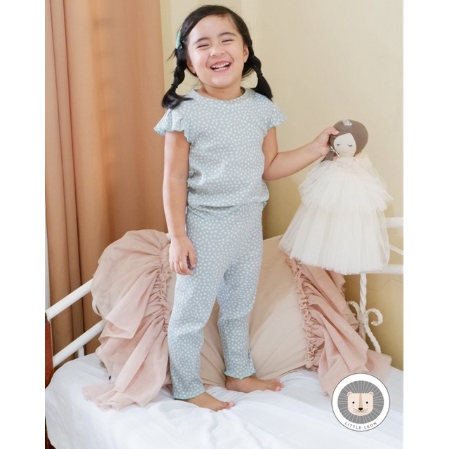 Little Leon Girls Pajama Collection- Curly & Snooze (Girl Pajama Set ...