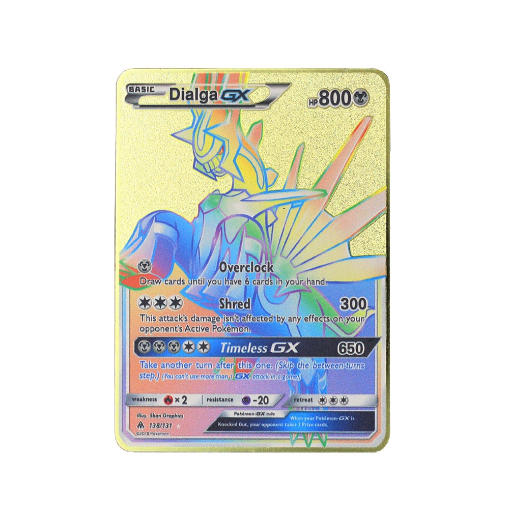 Pokemon English Metal cards 10000HP Arceus Vmax YU GI OH Pikachu ...