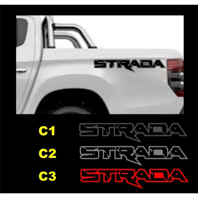 Mitsubishi Strada Stickers Crack Design With Highlights | Shopee ...