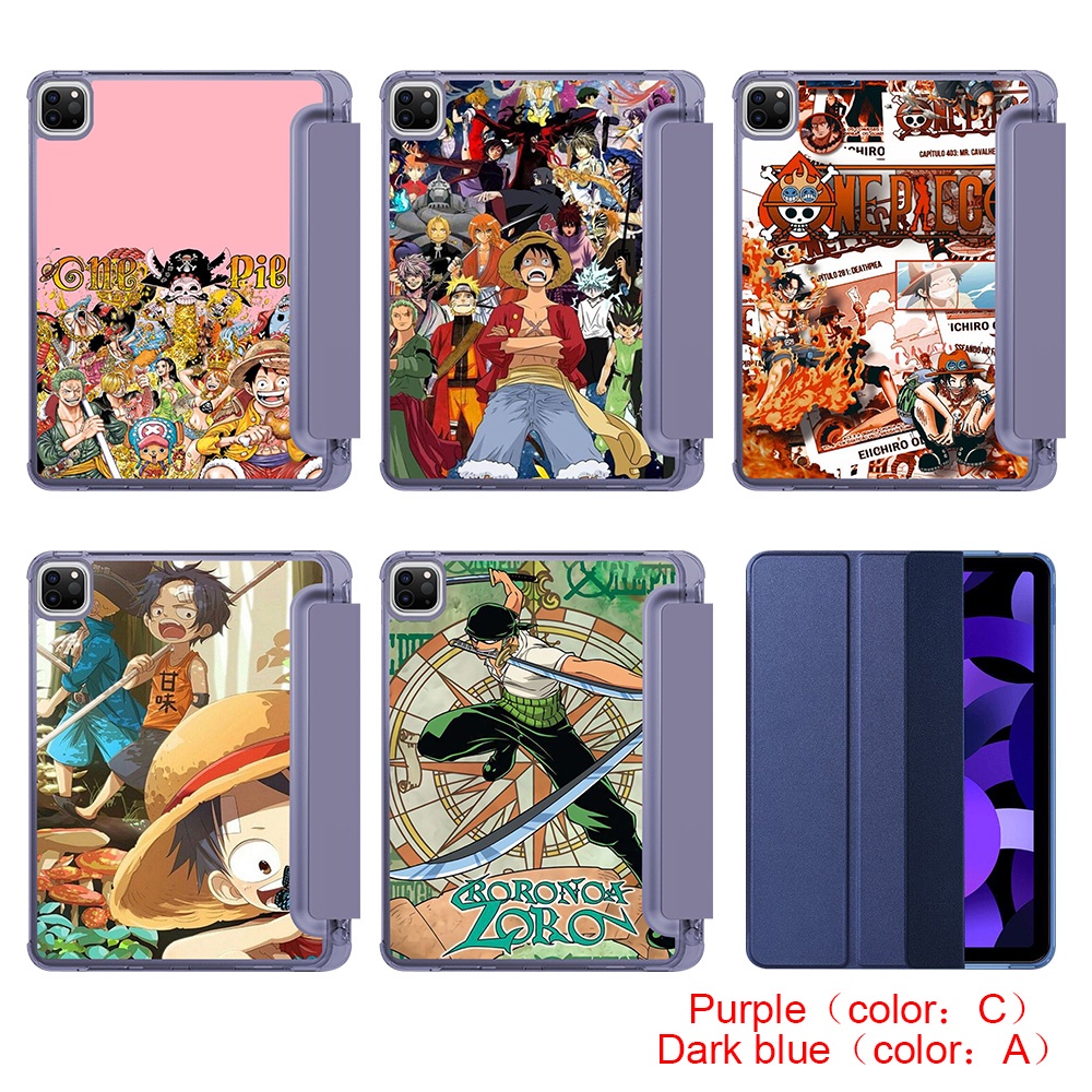D51 Luffy one piece Lavender Purple Soft silicone Case for iPad 7 8 9 ...