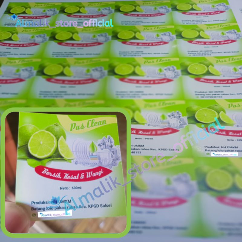 Custom label stickers for liquid dishwashing soap, waterproof powder ...