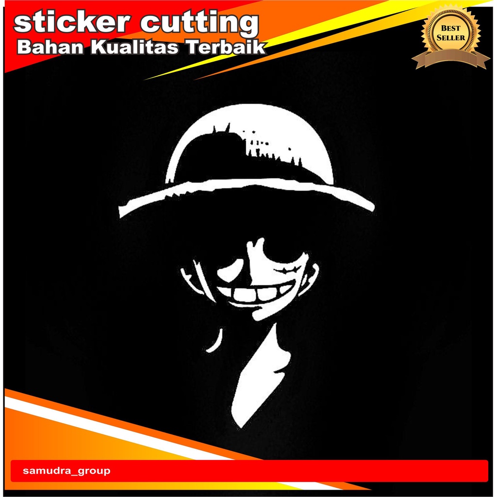 Luffy smile jdm cutting sticker for motorbike helmets, windows and car ...