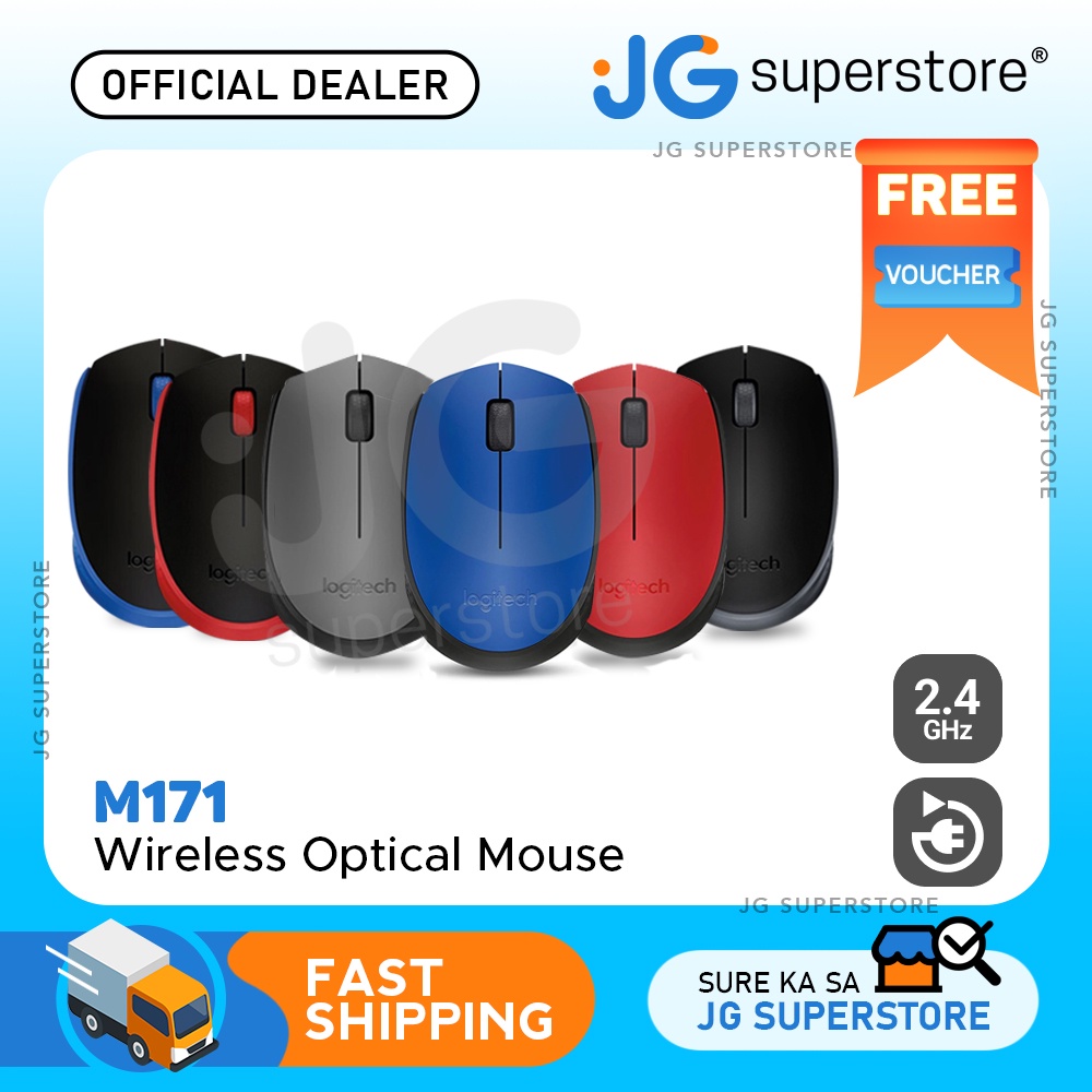 Logitech M171 Wireless Optical Mouse w/ 1000 DPI, 2.4GHz USB Receiver ...
