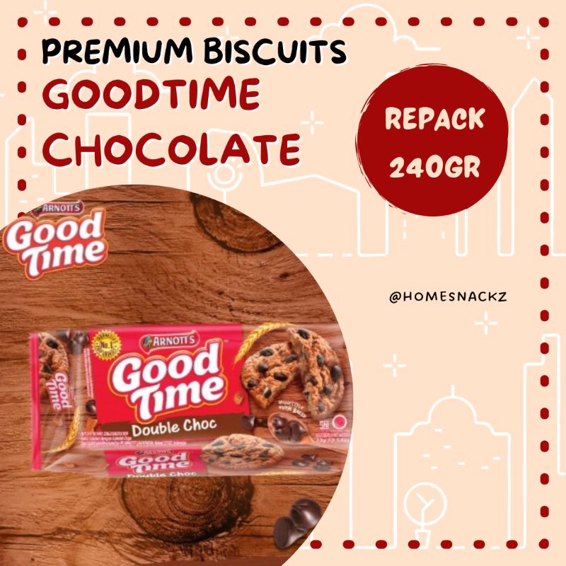 Good TIME DOUBLE CHOCO CHIPS/ VIRAL SNACKS/ WEIGHT 240 GRAM | Shopee ...