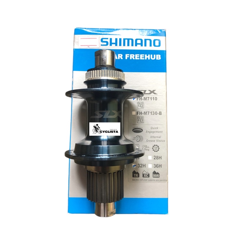 SHIMANO SLX FH-M7110 12x142mm 32H 12 Speed Thru Axle Microspline Rear ...