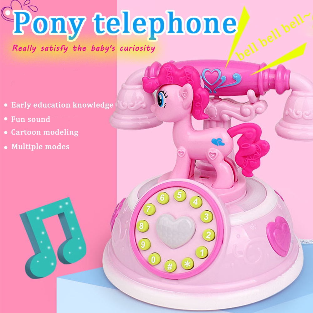In stock little Pony Kuromi Telephone Toys for Kids Musical with Light ...