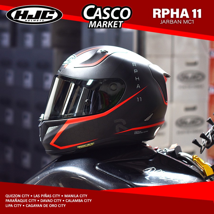 HJC RPHA11 JARBAN FULL FACE SINGLE VISOR HELMET | Shopee Philippines