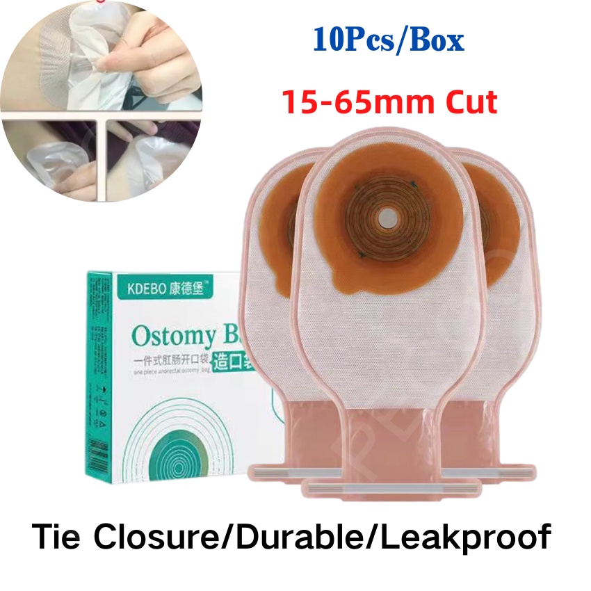 10pcs/box 15-60mm Cut Size Drainable one-piece System Ostomy Bag ...
