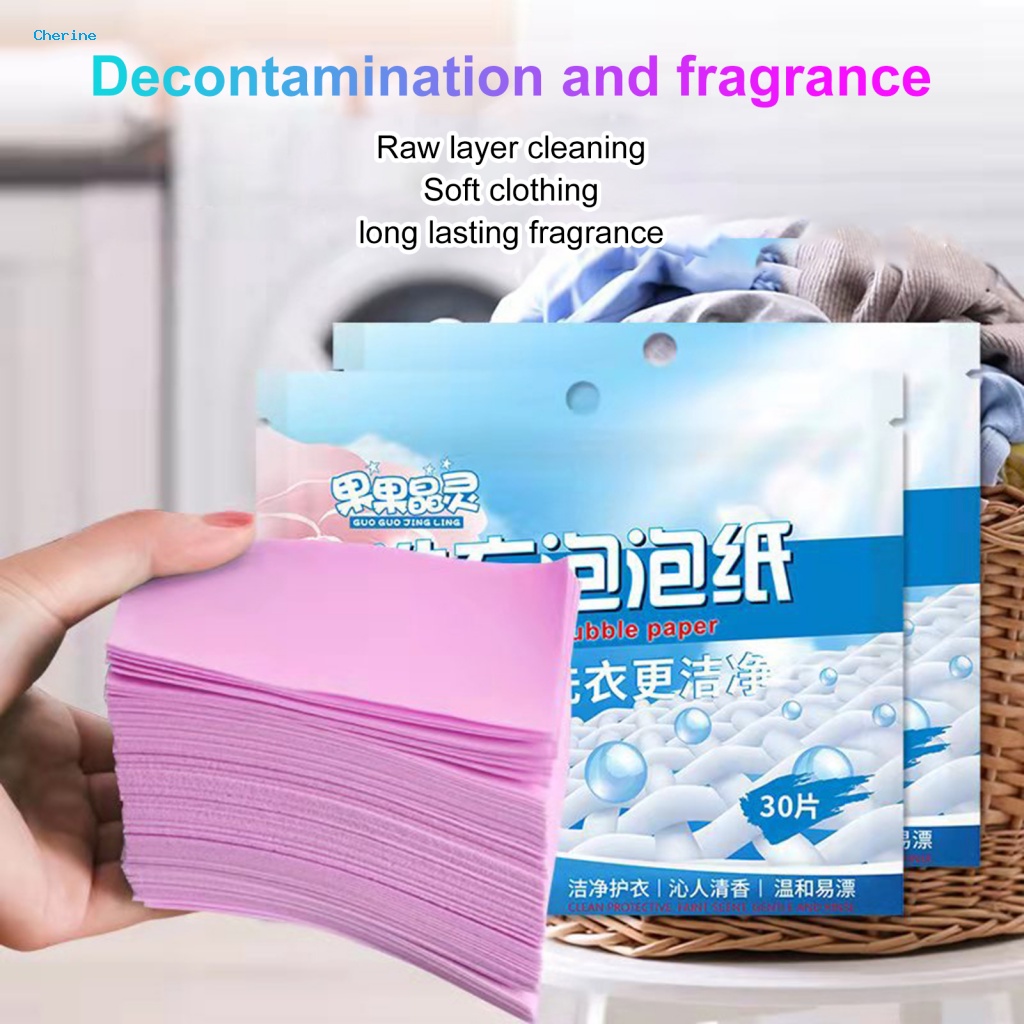 New* 30Pcs Laundry Tablets Concentrated Laundry Washing Bubble Sheets ...