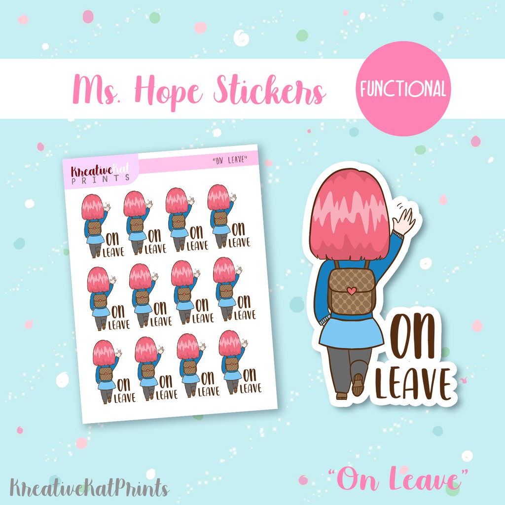 Planner Stickers - ON LEAVE | Shopee Philippines