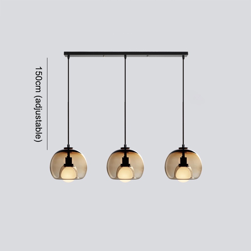 Nordic Glass Ball Chandelier Led Bar Counter Light Pendant Light Modern ...