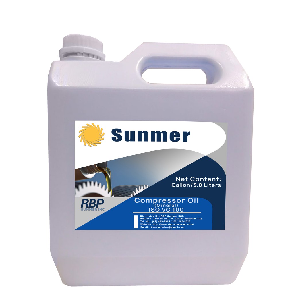 Compressor Oil Iso Vg 100 (gallon) | Shopee Philippines