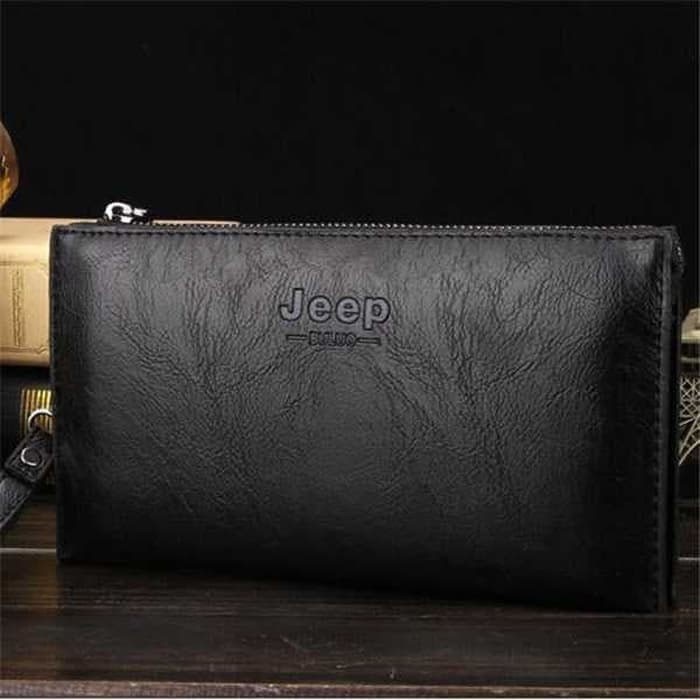 Jeep luxury leather leather business Long Wallet for Men Wallet ...