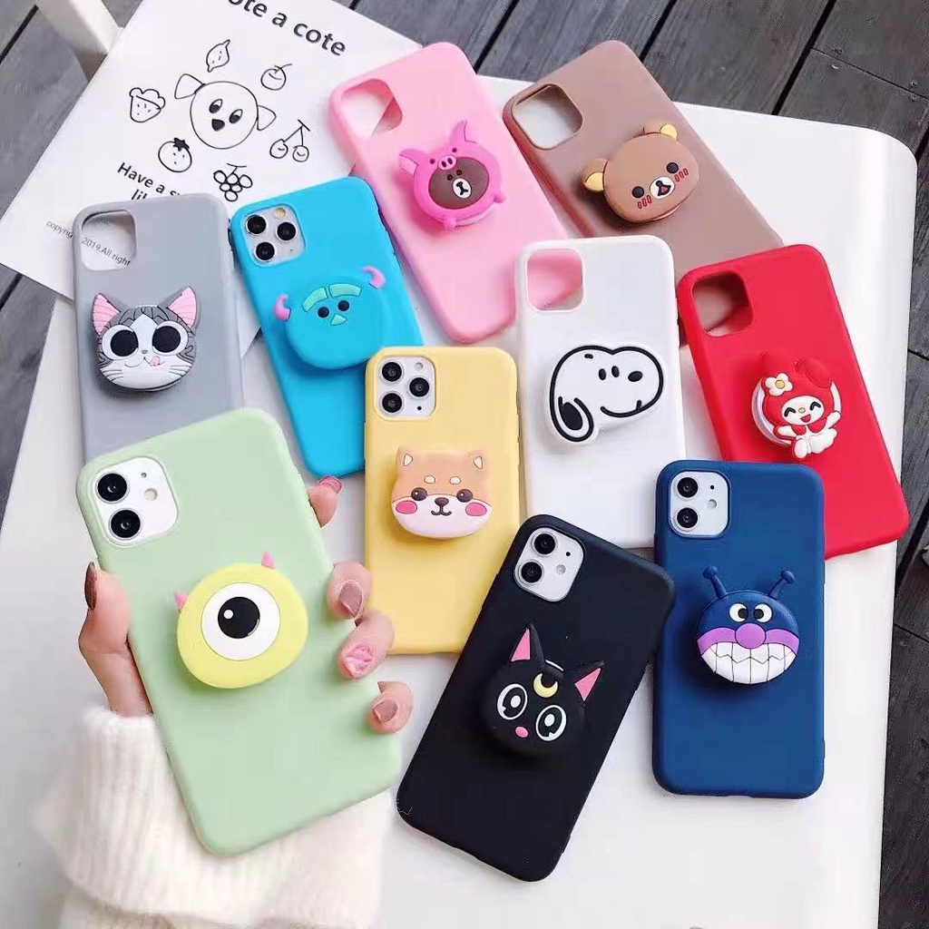 SAMSUNG Cartoon Candy Case w/ Holder A10 A20 A10S A20S J2 J7prime J2pro ...