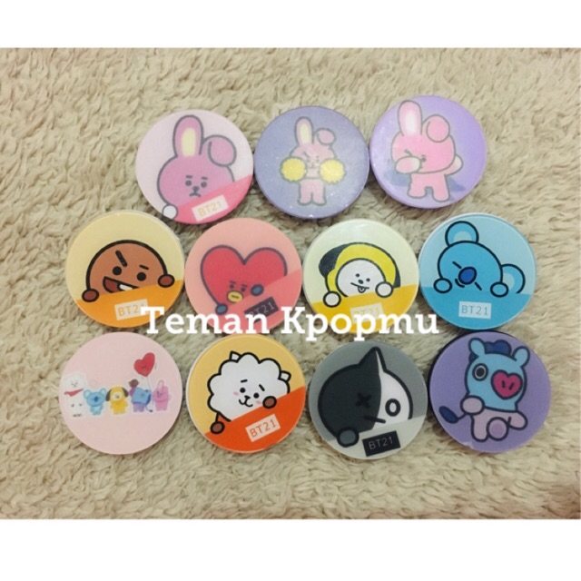 Pop Socket Acrylic Character Chimmy Cookie Mang RJ Koya Shooky Tata Van ...