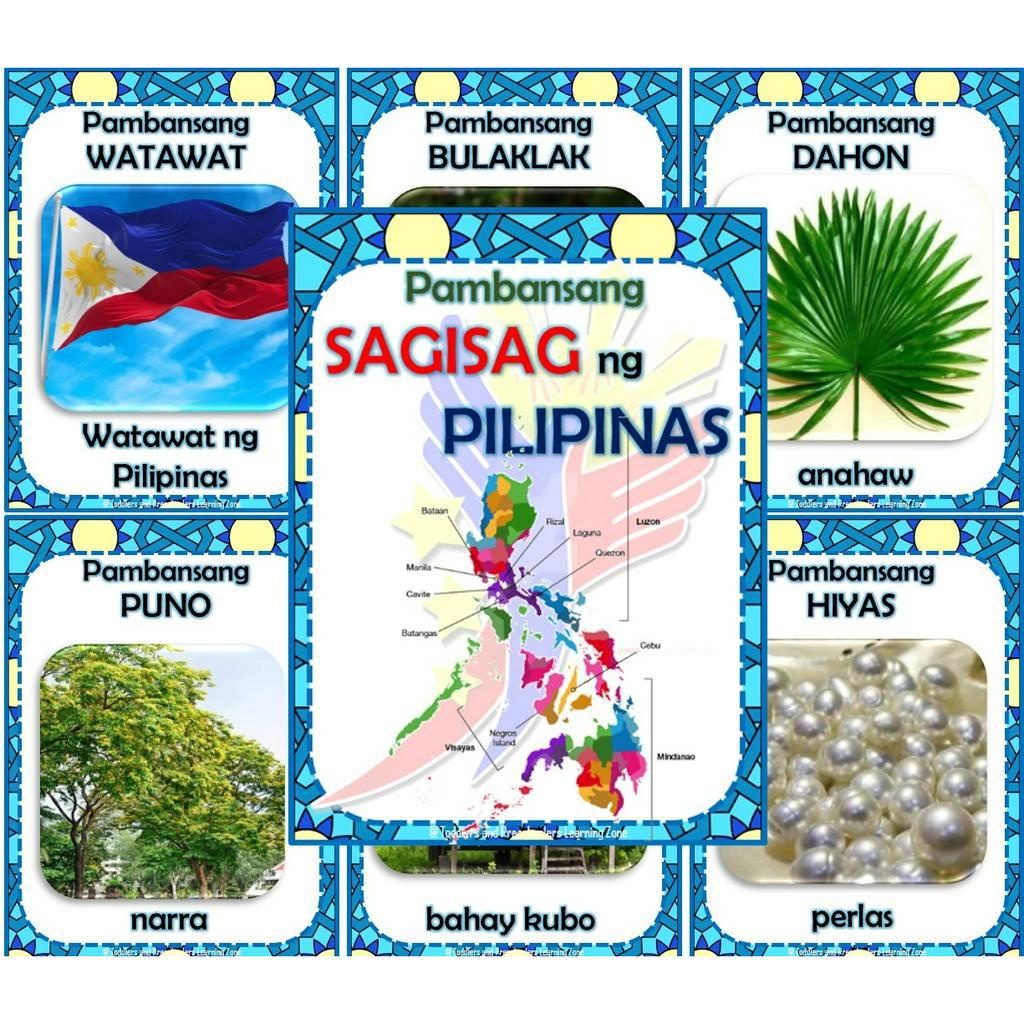 Philippines Symbols | Pambansang sagisag | 30 cards | 3x4inches|Flash ...