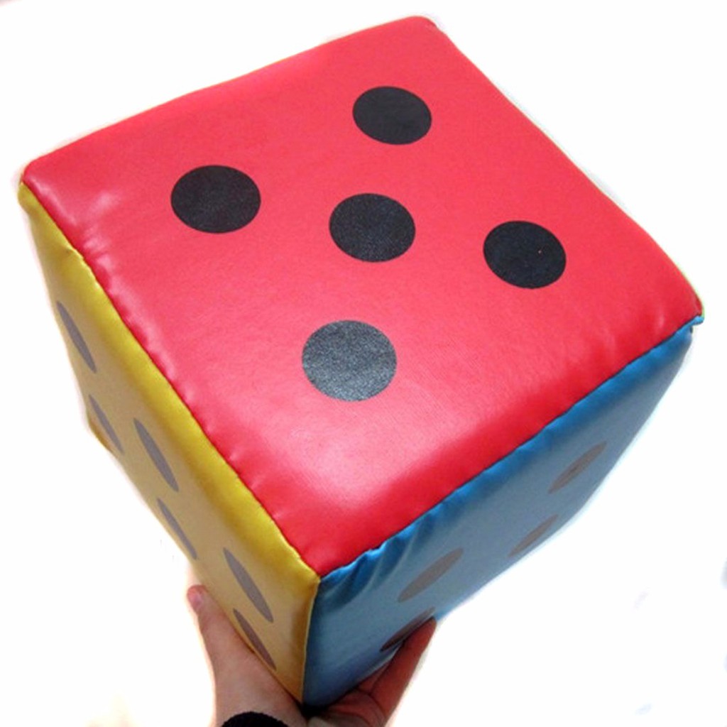 Colorful Giant Sponge Faux Leather Dice Six Sided Game Toy Party ...